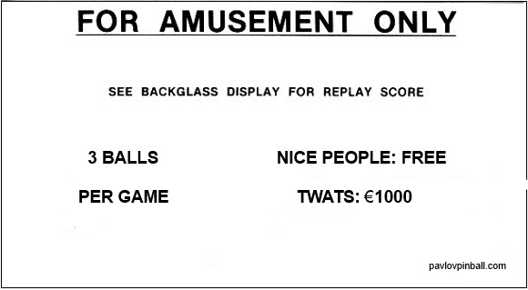The best apron pricing card ever? | Pavlov Pinball